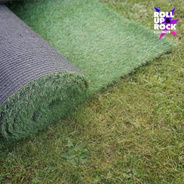 Green Astro Turf Roll - Roll Up & Rock